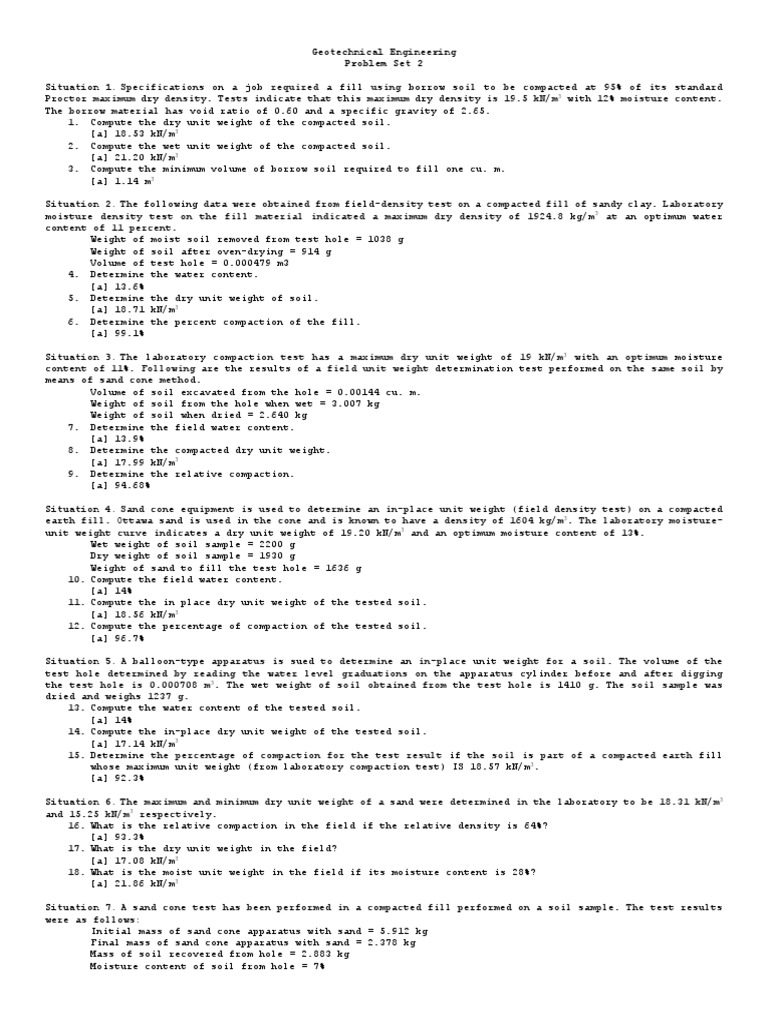 Geotechnical Engineering Problem | PDF | Aquifer | Soil Mechanics