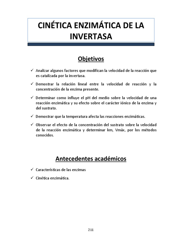 19 Invertasa | PDF | Enzima | La cinética de enzimas