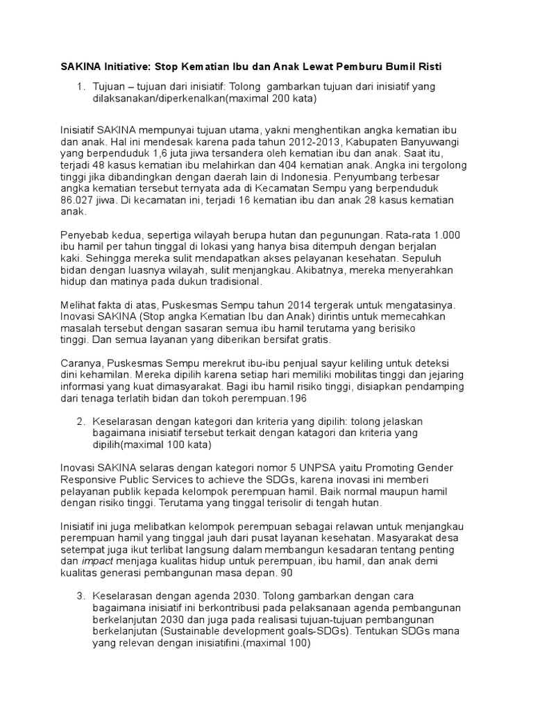 Contoh Proposal Kompetisi Inovasi 2 | PDF