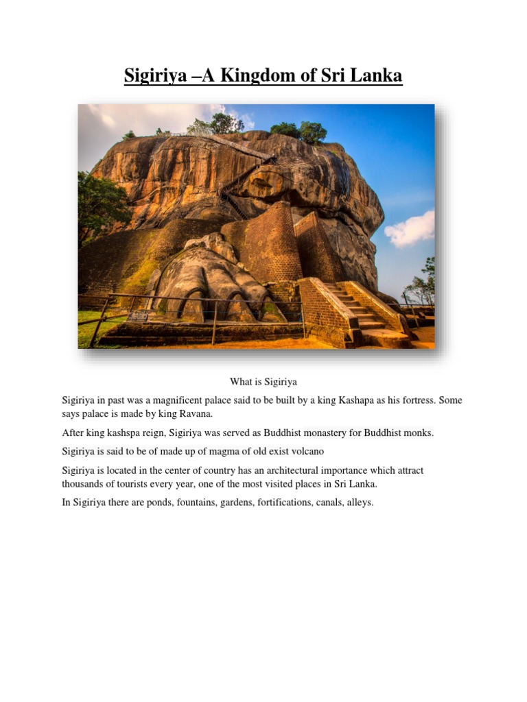 Sigiriya A Wonder of World