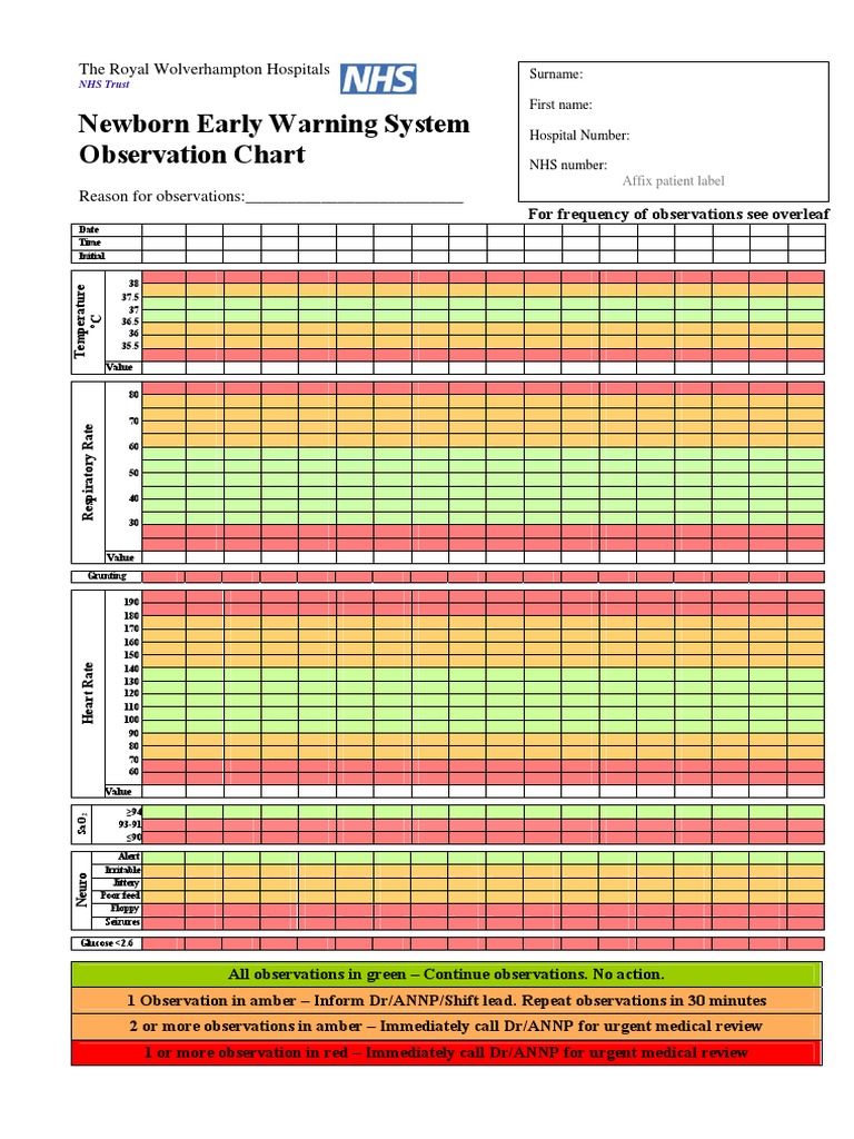 NEWS Chart Template Can Be Ammended | PDF | National Health Service ...