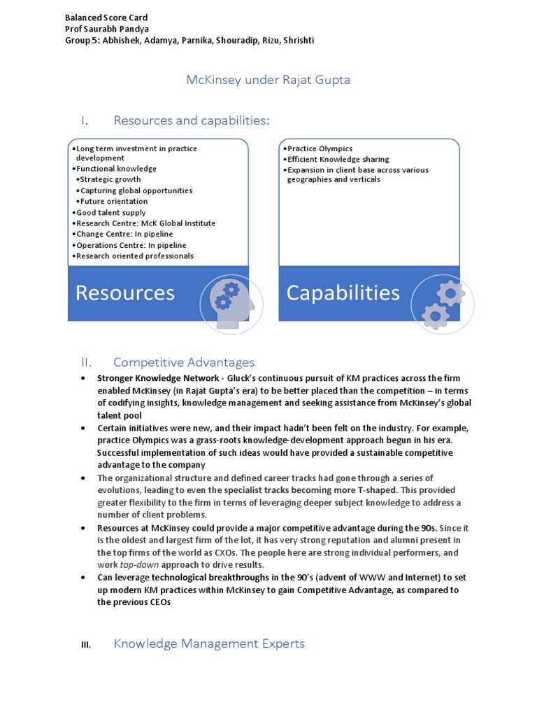 McKinsey Case Analysis | PDF | Mc Kinsey & Company | Expert