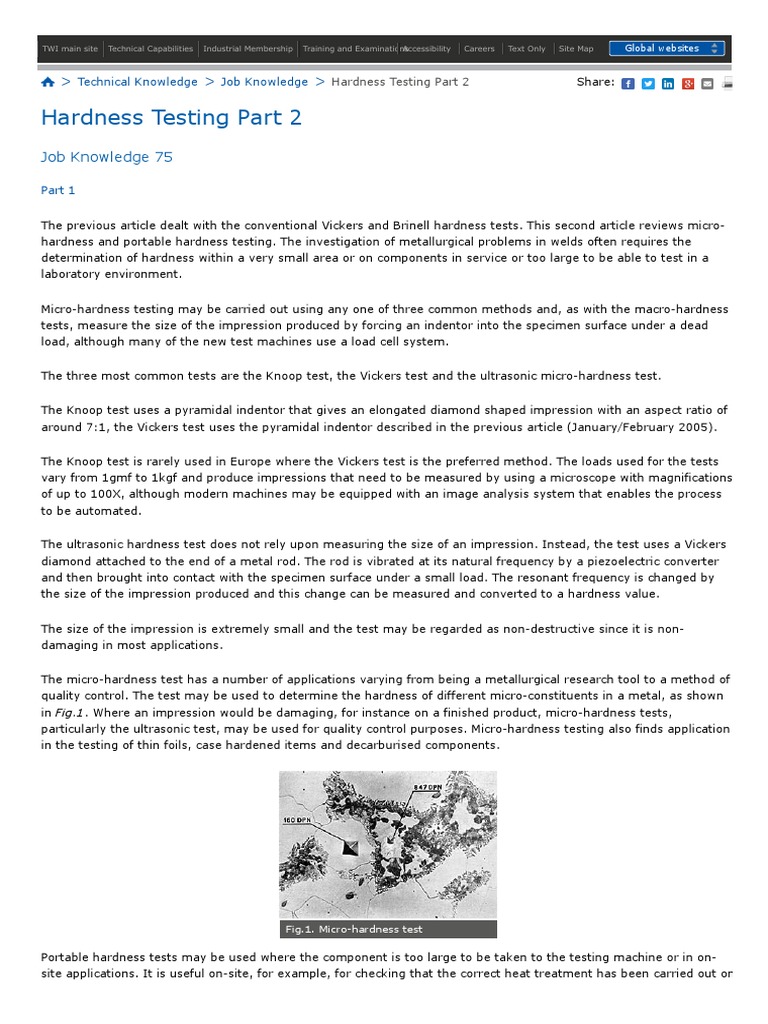 Hardness Testing Part 2 | PDF | Hardness | Chemistry