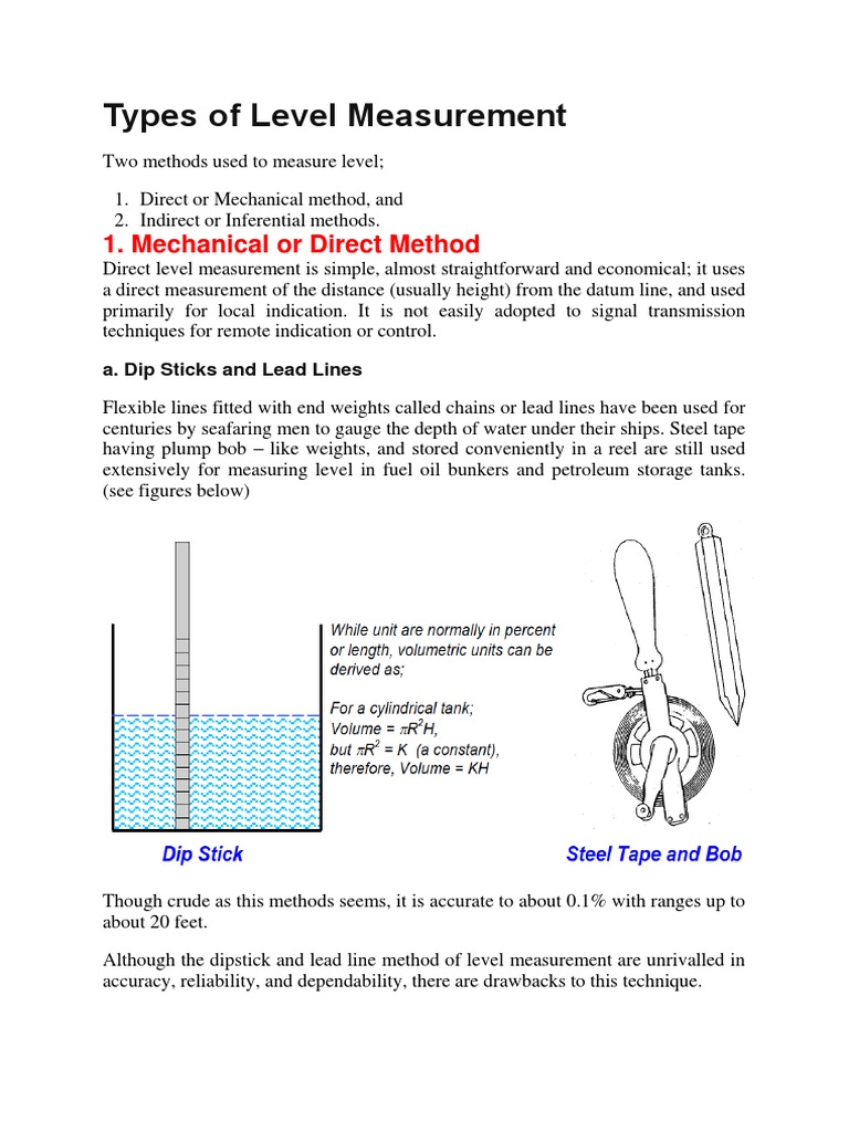 Industrial Level Measurement Techniques | PDF | Pressure | Gases