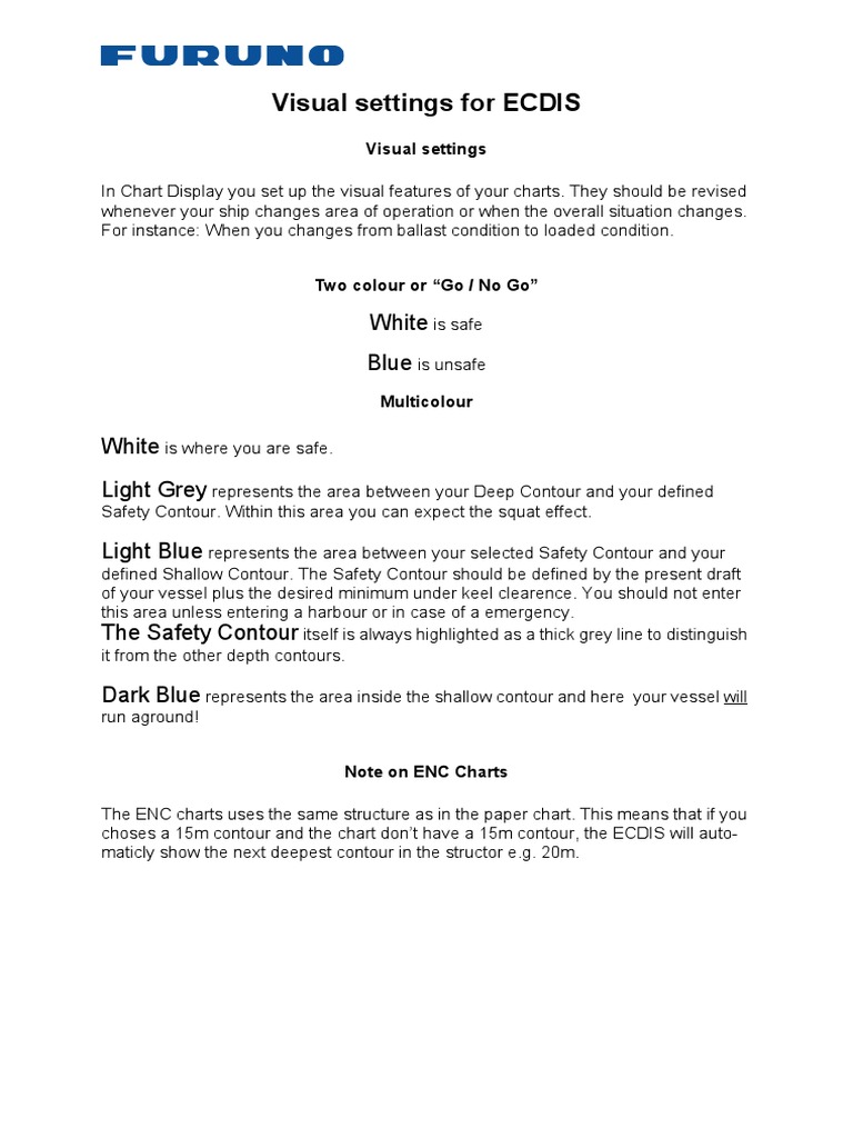Visual Settings For ECDIS: White Blue | PDF