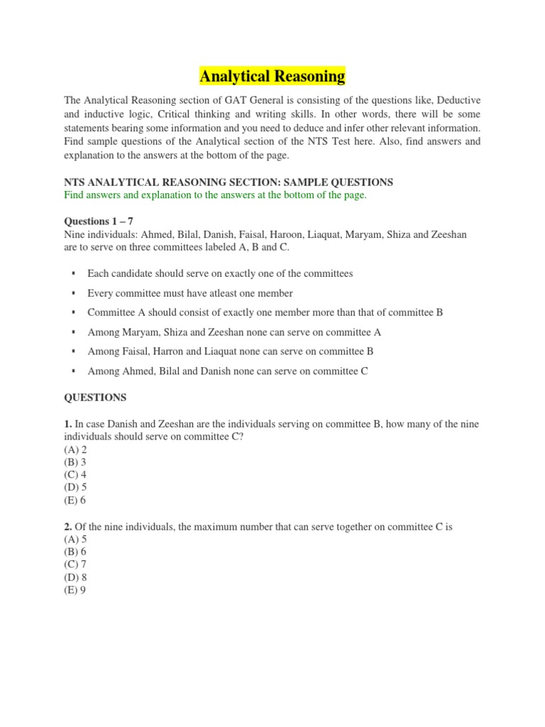 Analytical Reasoning | PDF | Philosophical Methodology | Reason