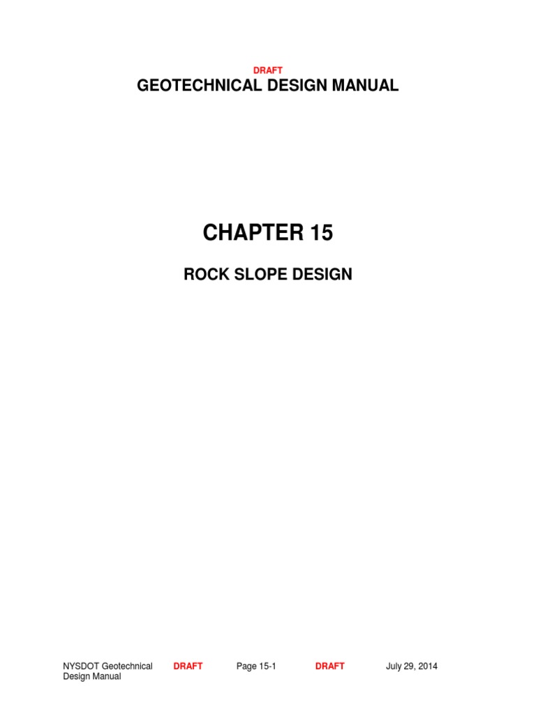 NYSDOT Rock Slope Design Manual | PDF | Civil Engineering | Engineering