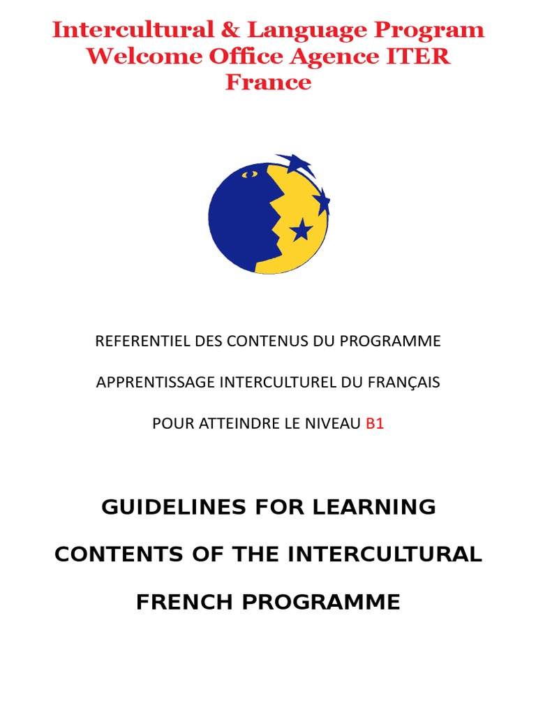 Intercultural & Language Program Welcome Office Agence ITER France ...