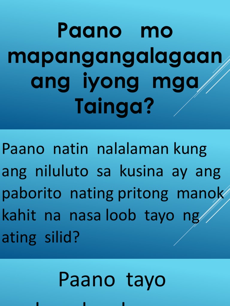 Mga Bahagi NG Ilong | PDF