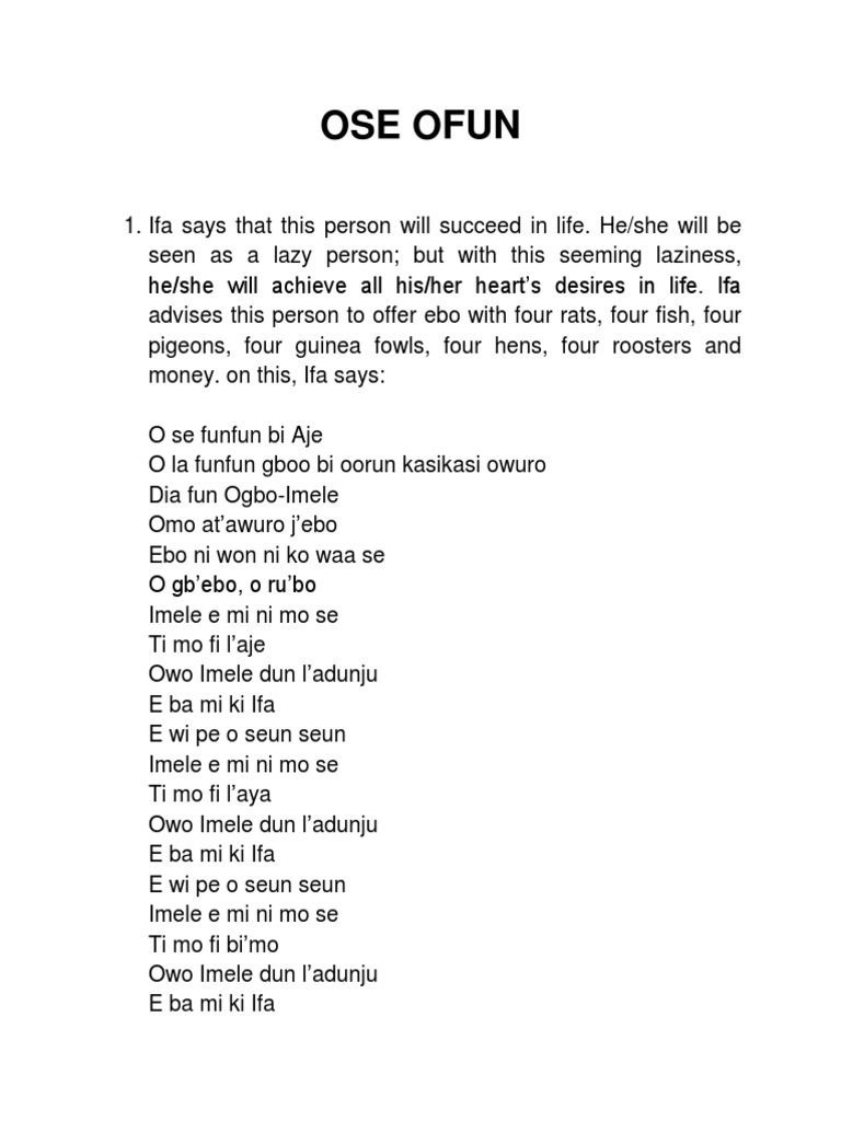241si - Ose Ofun | PDF | Language Arts & Discipline