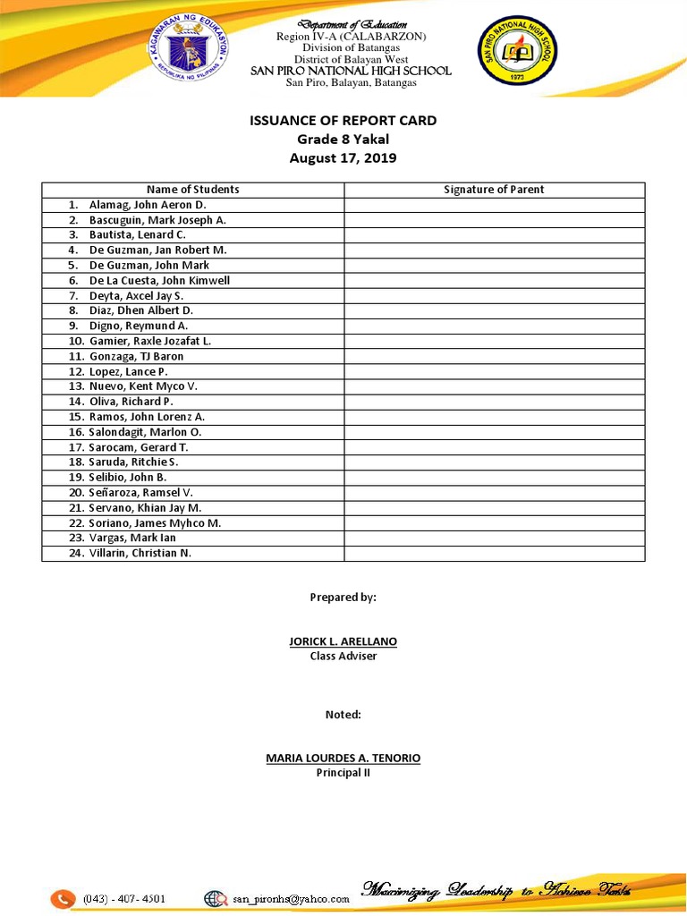 Issuance of Cards AUGUST 17 | PDF
