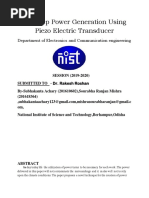 Footstep Power Generation Using Piezoelectric Sensors | PDF | Power ...