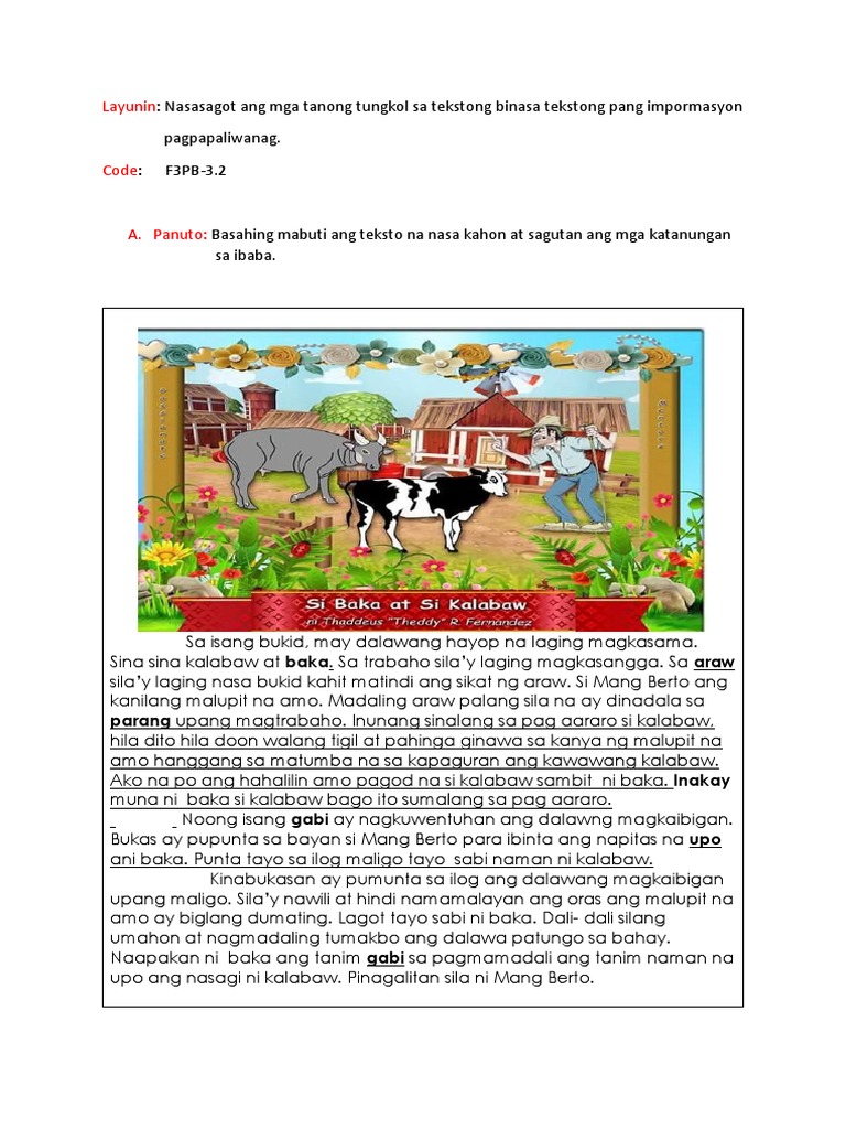 Sa Isang Bukid | PDF