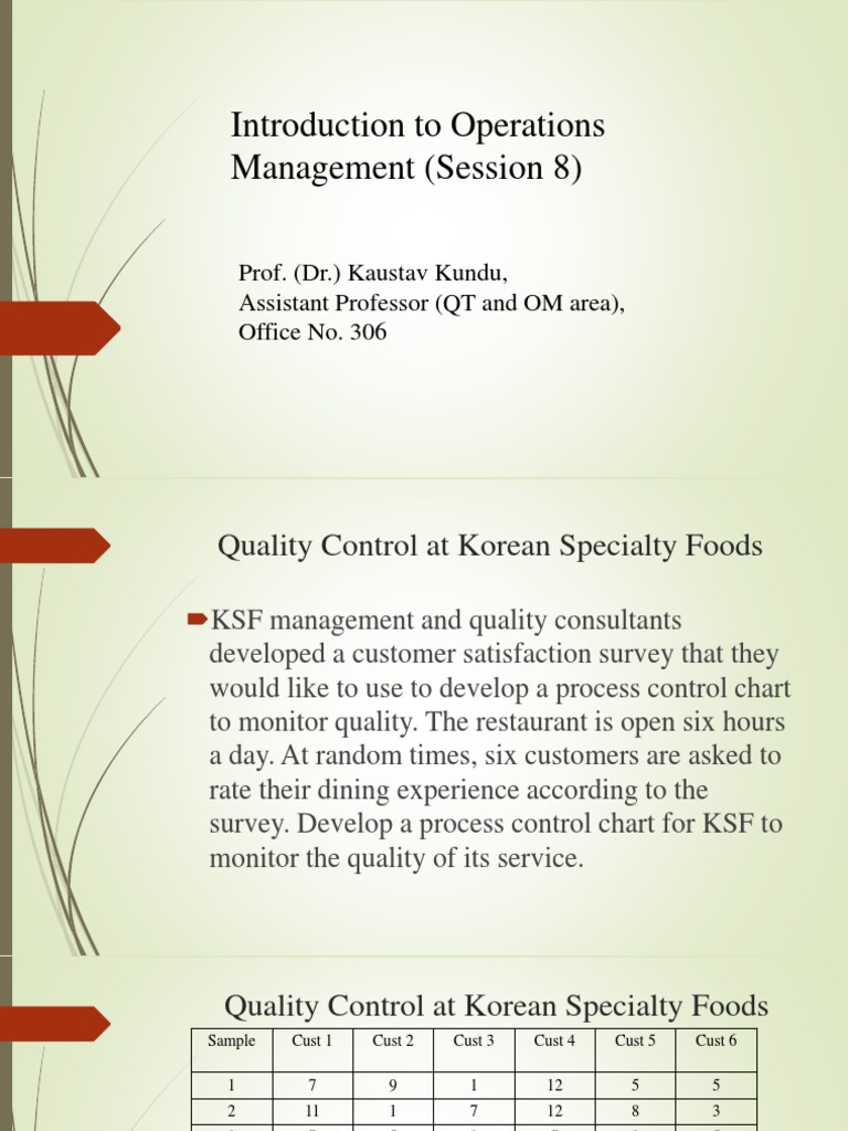 Introduction To Operations Management (Session 8) | PDF | Reliability Engineering | Usability