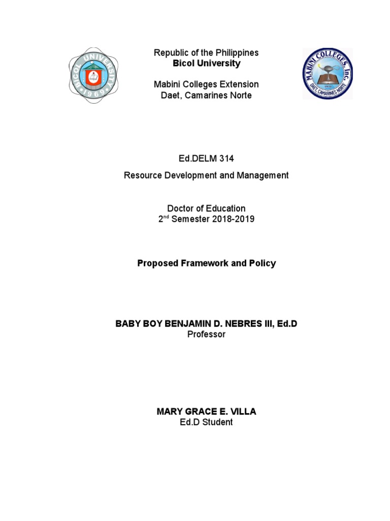 Policy Paper Resource Development | PDF | Procurement | Business