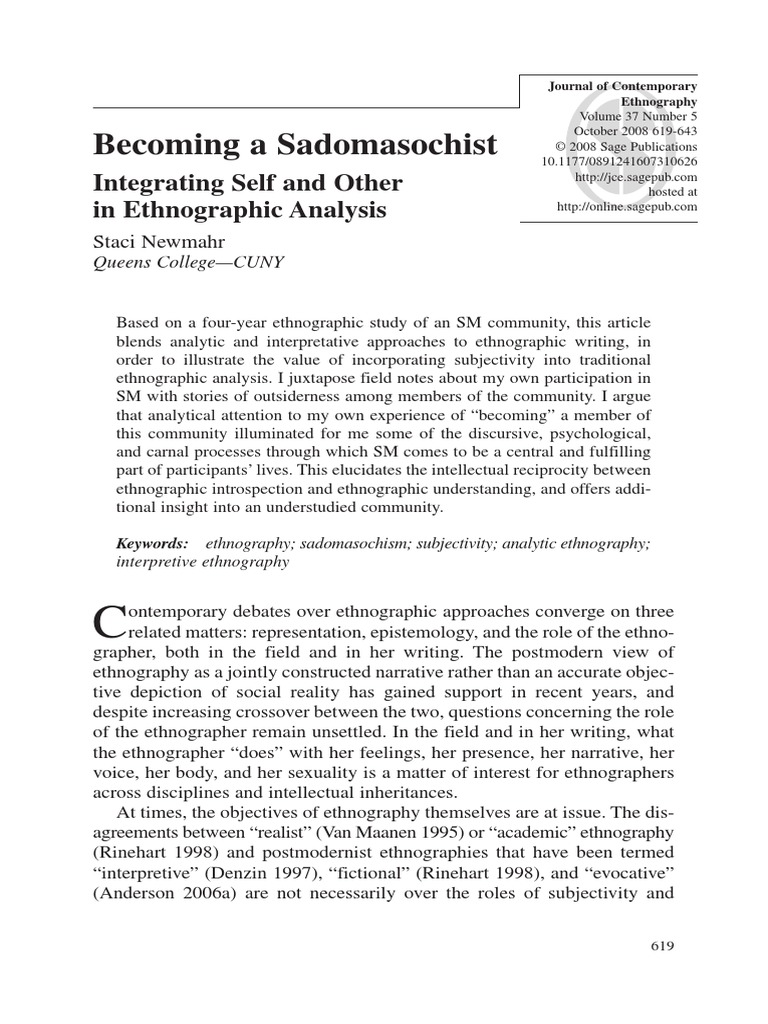 Newmahr-Becoming A Sadomasochist-Integrating Self and Other in ...