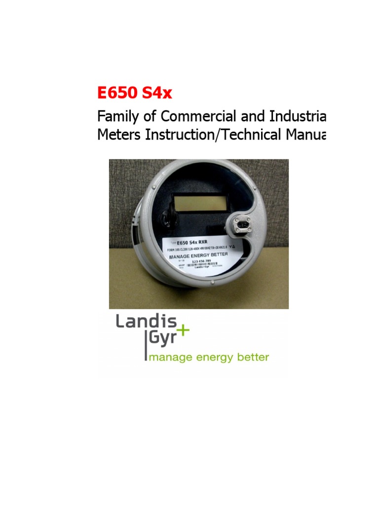 E650 S4x Meter Instruction Manual | PDF | Power Supply | Electrical ...