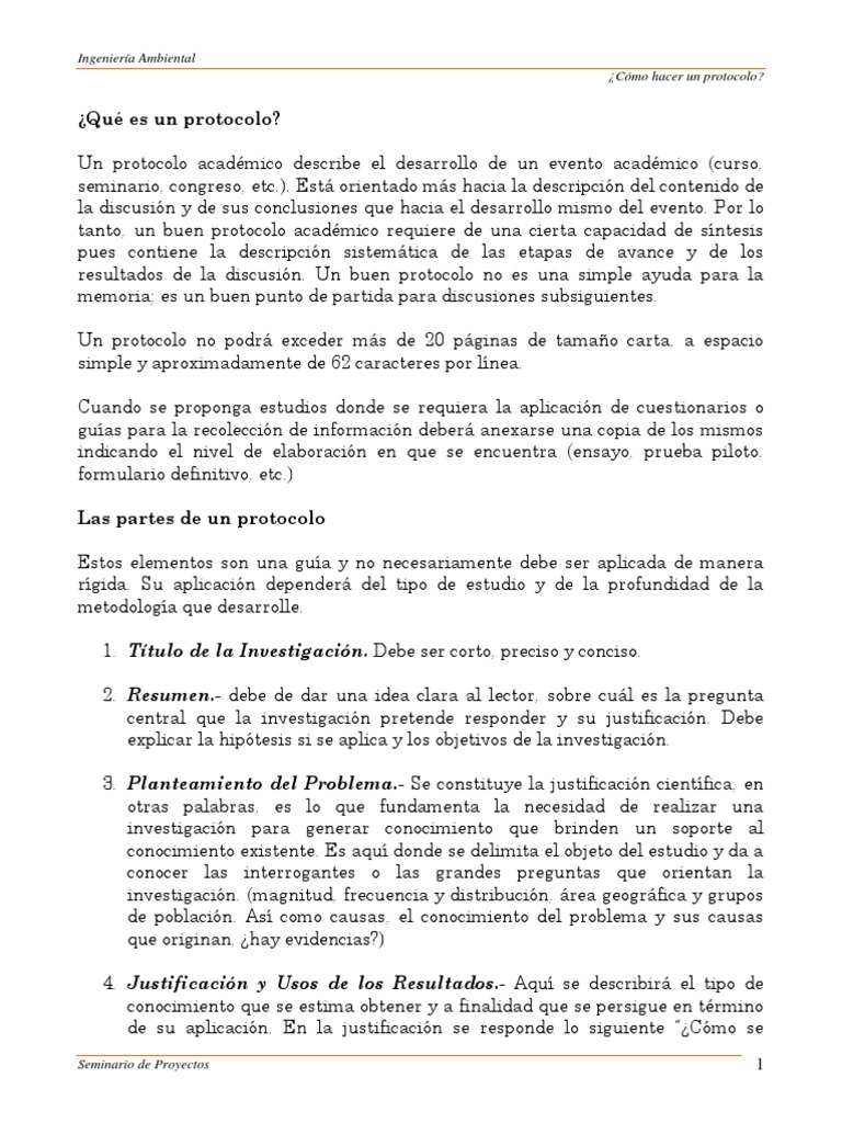 Cómo Hacer Un Protocolo | Metodología | Conocimiento