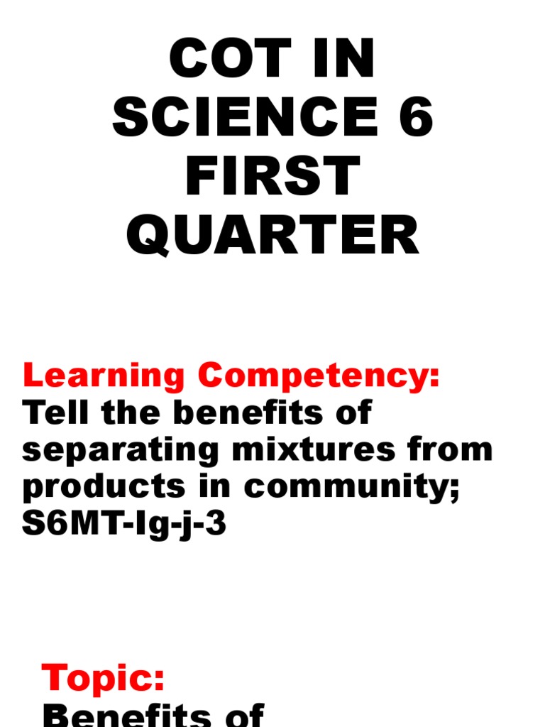 Cot in Science 6 | PDF | Science | Cognition