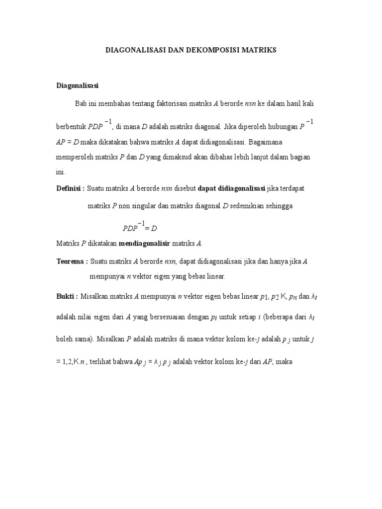 Diagonalisasi-Matriks - For Merge | PDF