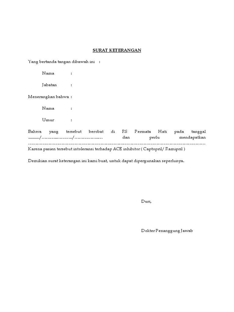 Surat Keterangan PRB | PDF