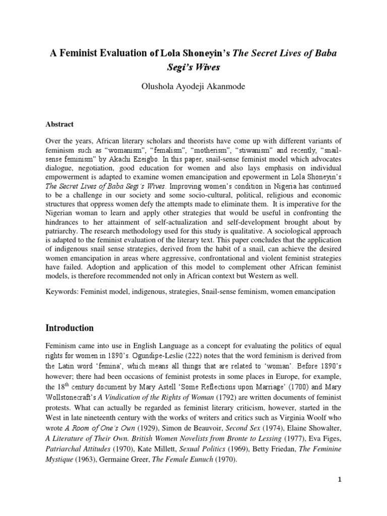 Feminist Theory Paper | PDF | Feminism | Gender Studies