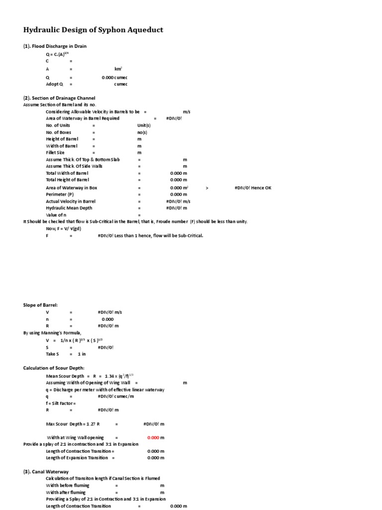 Design of Syphon Aqueduct | PDF | Dam | Soil Mechanics