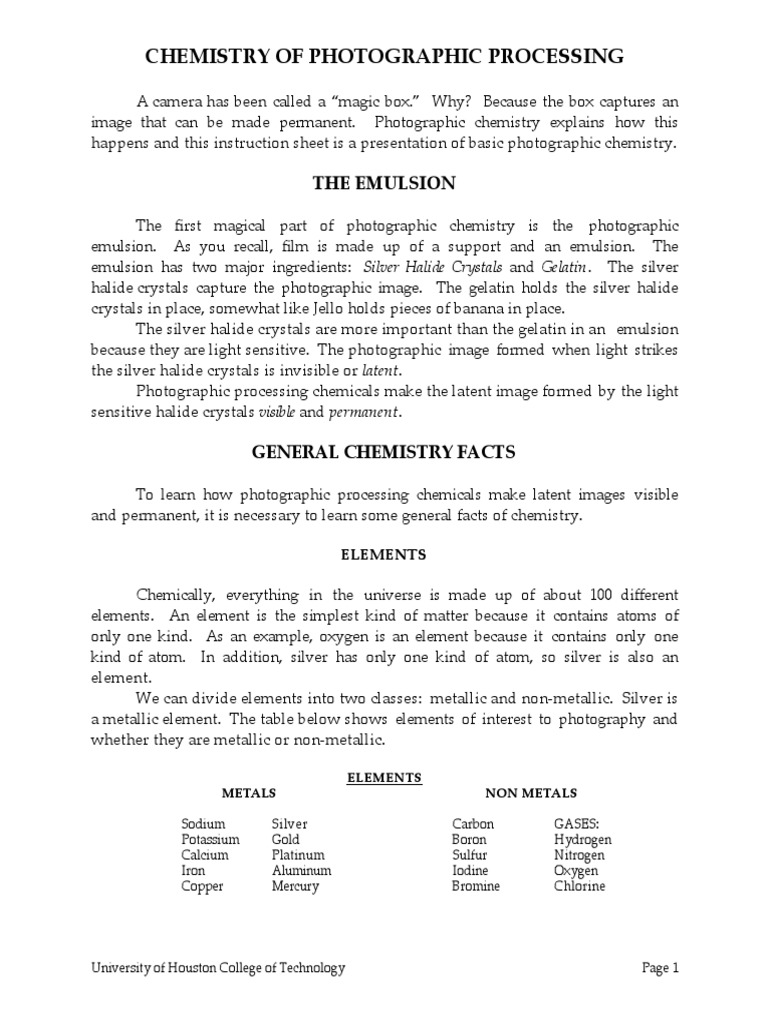 Photographic Processing | PDF | Salt (Chemistry) | Oxide