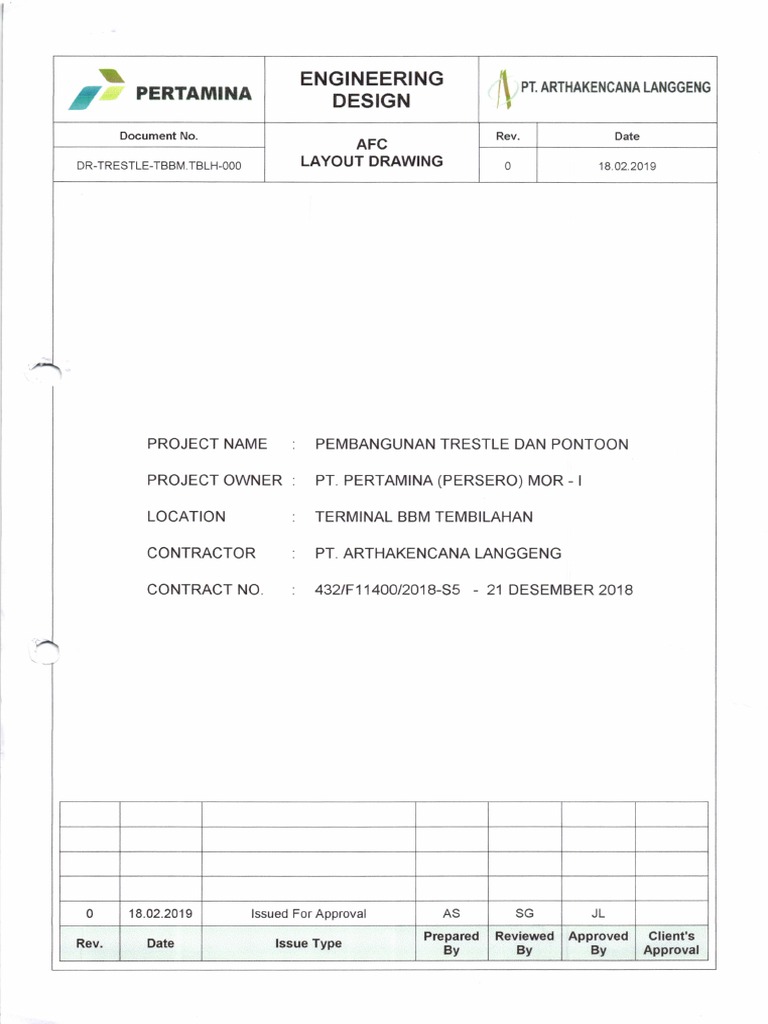 Afc Layout DWG Appvd - Trestle Pontoon TMBLHN - Akl | PDF