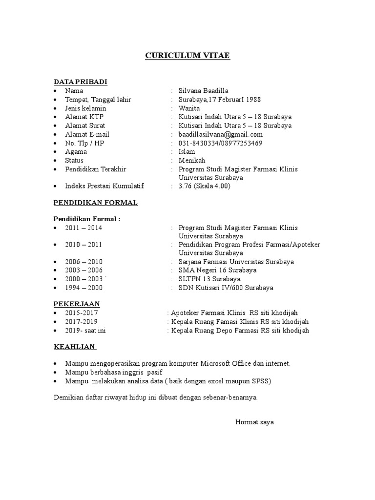 CV Silvana Ori | PDF