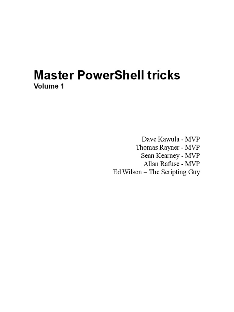 Master Powershell Tricks Volume 1 Pdf Ip Address Ransomware