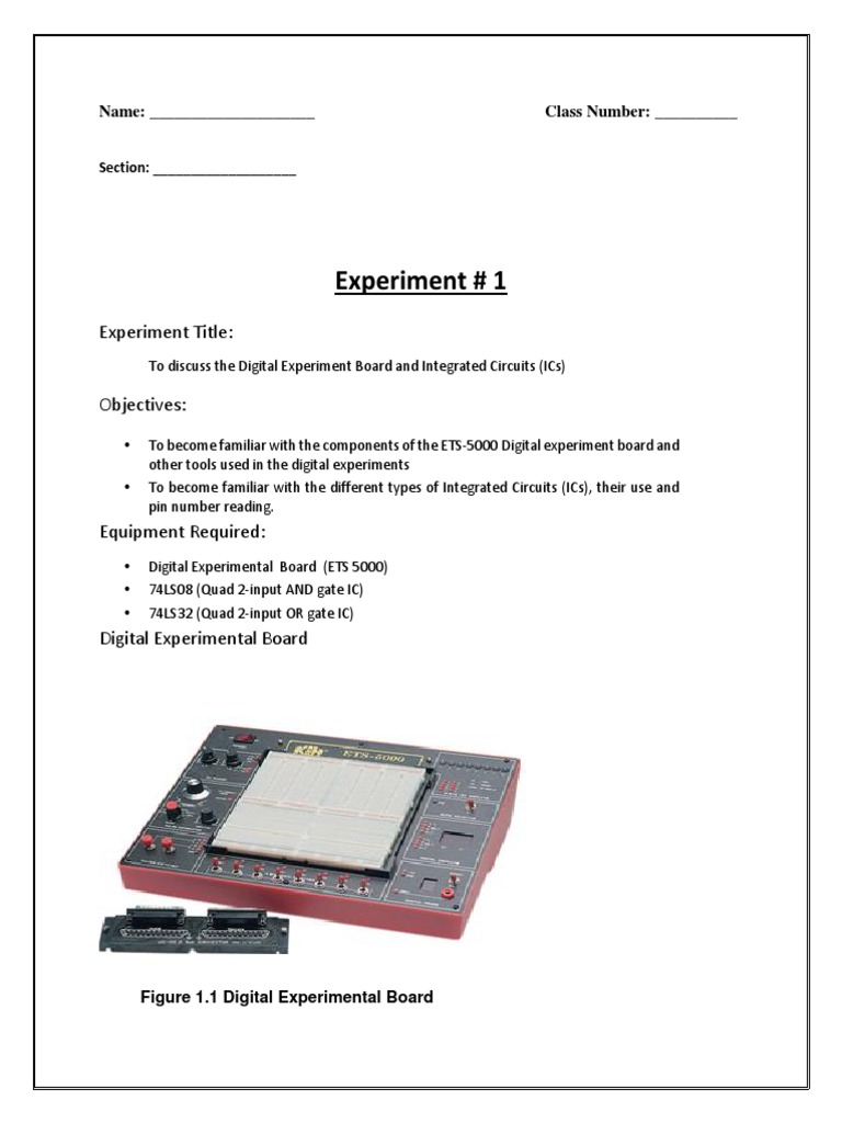 Exp No. 1 | PDF | Electronic Circuits | Integrated Circuit