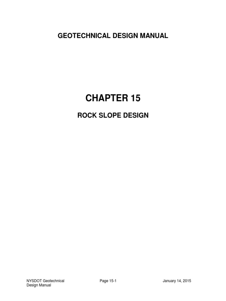 NYSDOT Rock Slope Design Guidelines | PDF | Geotechnical Engineering ...