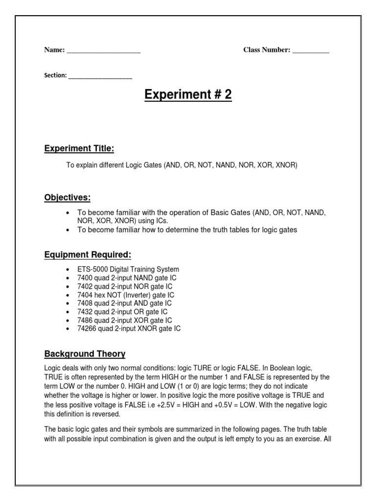 Basic Logic Gates | PDF | Logic Gate | Computer Engineering