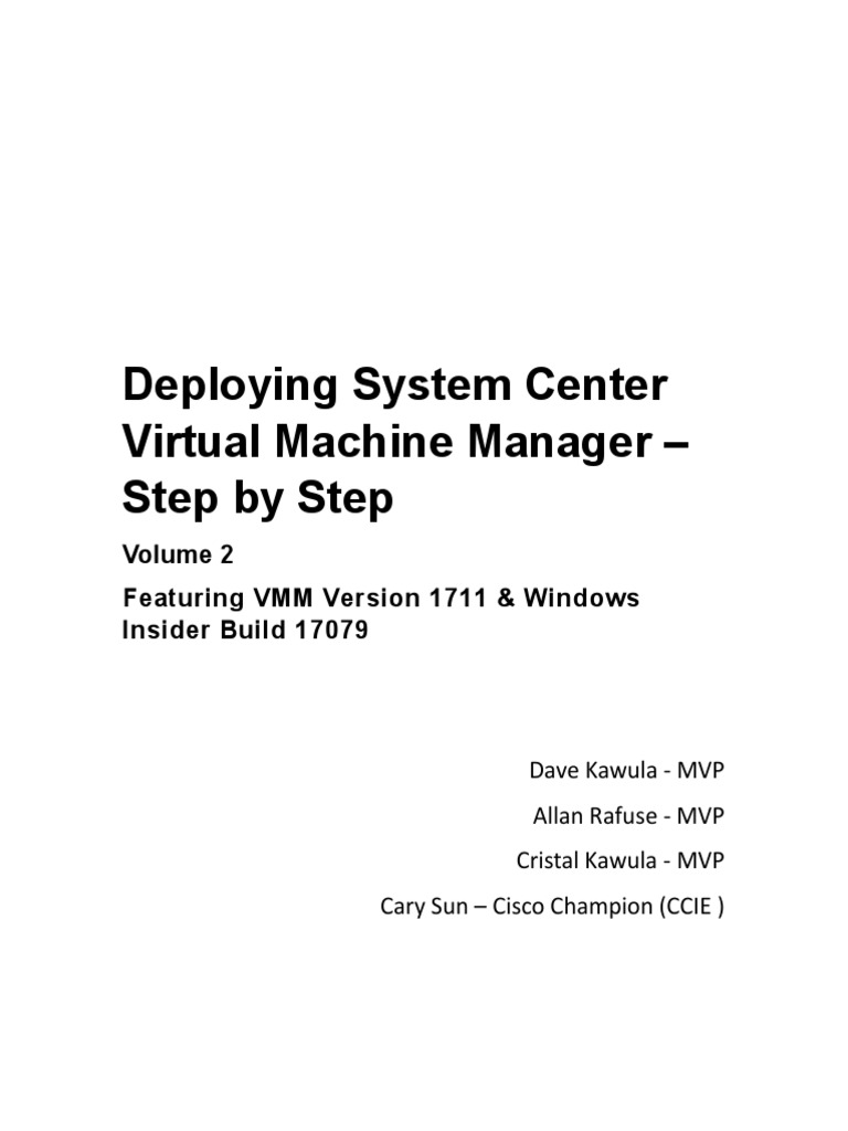 Deploying SCVMM2 | PDF | Hyper V | Ip Address