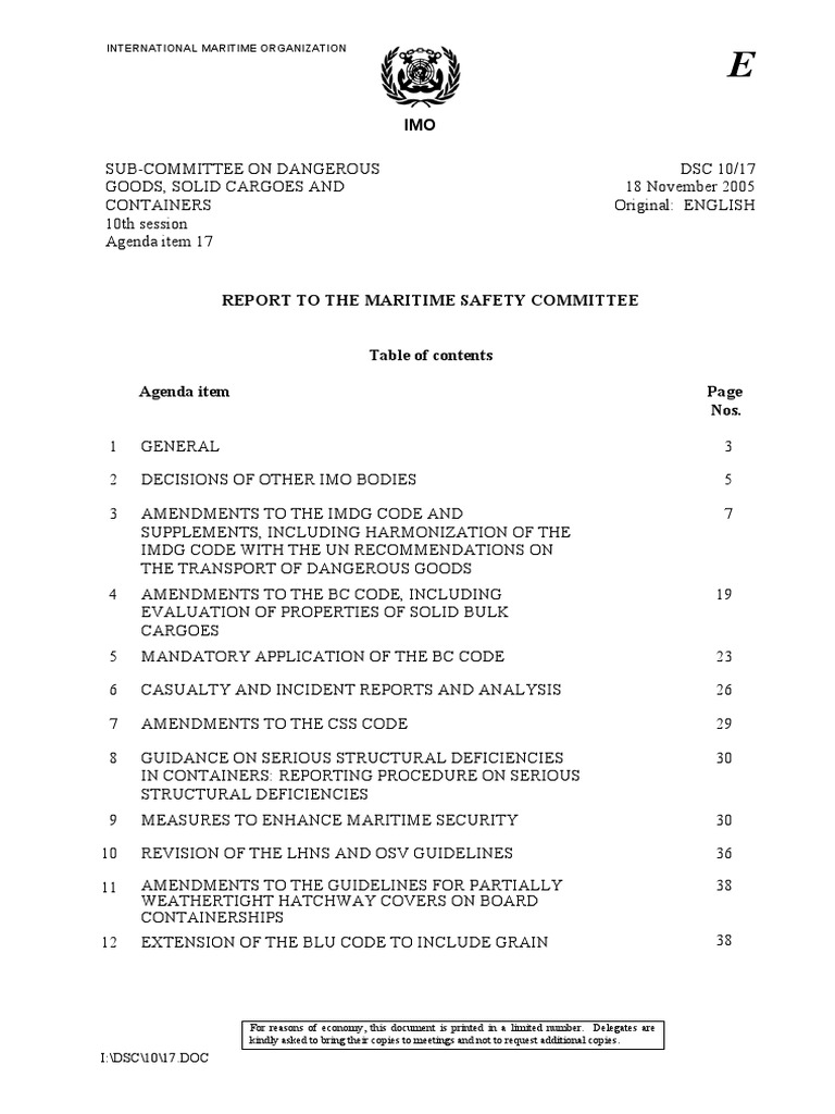 MPA OSV Code PDF | PDF | Dangerous Goods | Transport