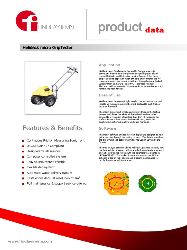 Complete Helideck Friction Data Sheet | PDF | Friction | Usability