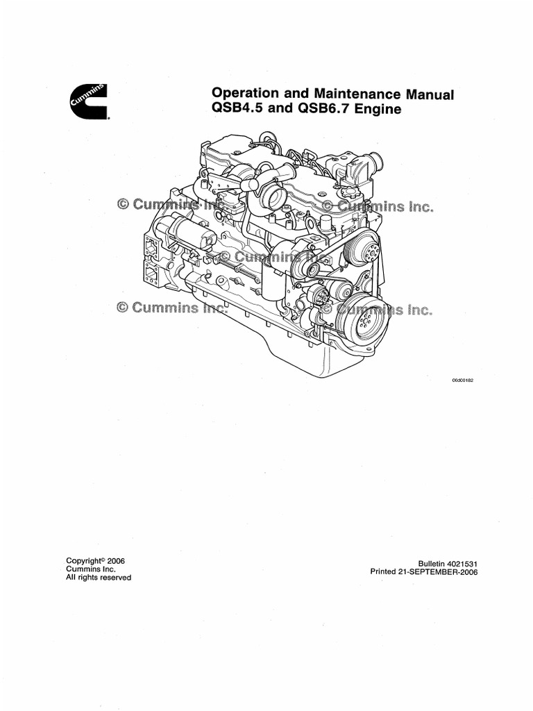 QSB Cummins Engine Service Manual PDF | PDF