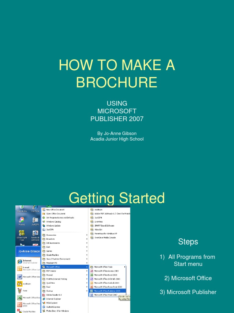 How To Make A Brochure | PDF | Typefaces | Software
