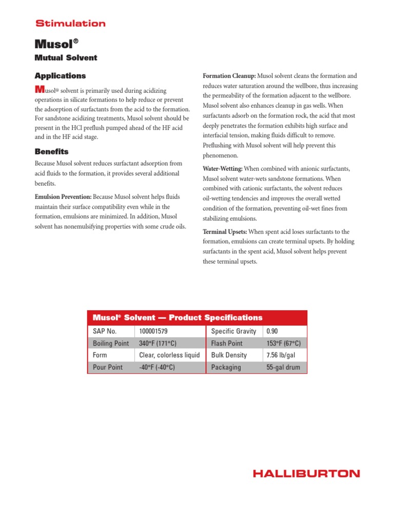 Musol Customer Brochure | PDF | Surfactant | Adsorption