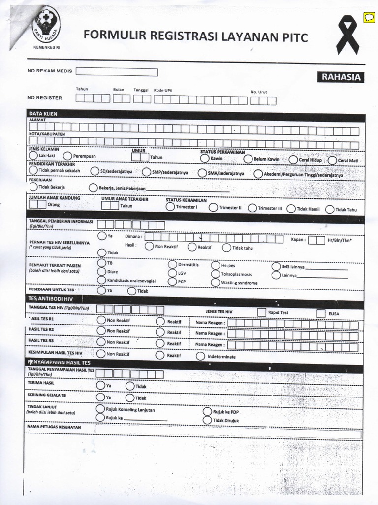 Formulir Persetujuan VCT | PDF