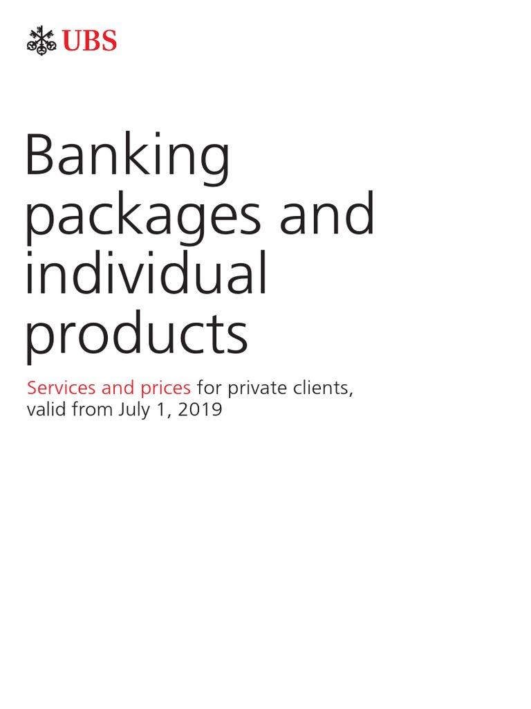 Services and Prices | PDF | Debit Card | Ubs