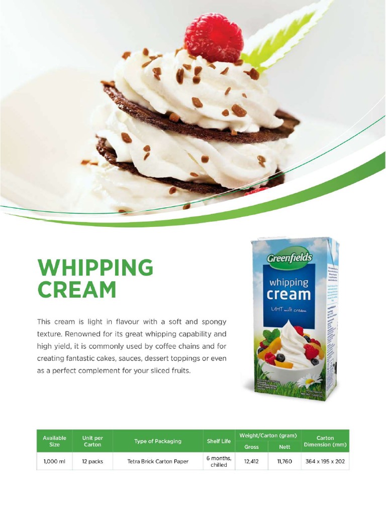 Whipping Cream | PDF