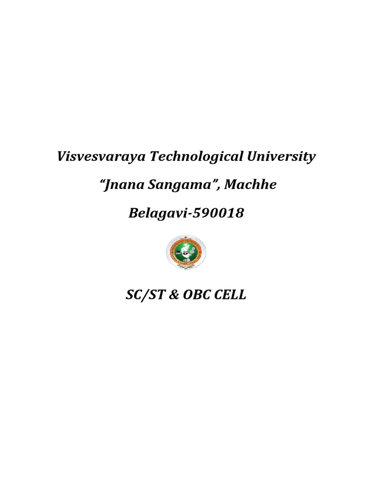 Visvesvaraya Technological University "Jnana S Belagavi Visvesvaraya ...
