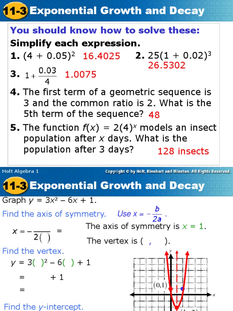 Exponential Growth and Decay | PDF | Exponential Function | Compound ...