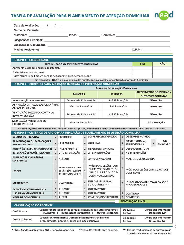 Nead | PDF | Cuidados residenciais | Enfermagem