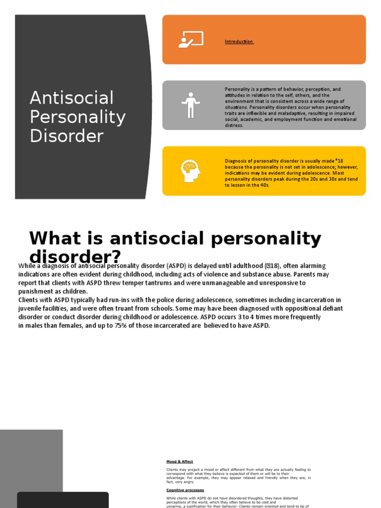 Antisocial Personality Disorder | PDF | Antisocial Personality Disorder ...