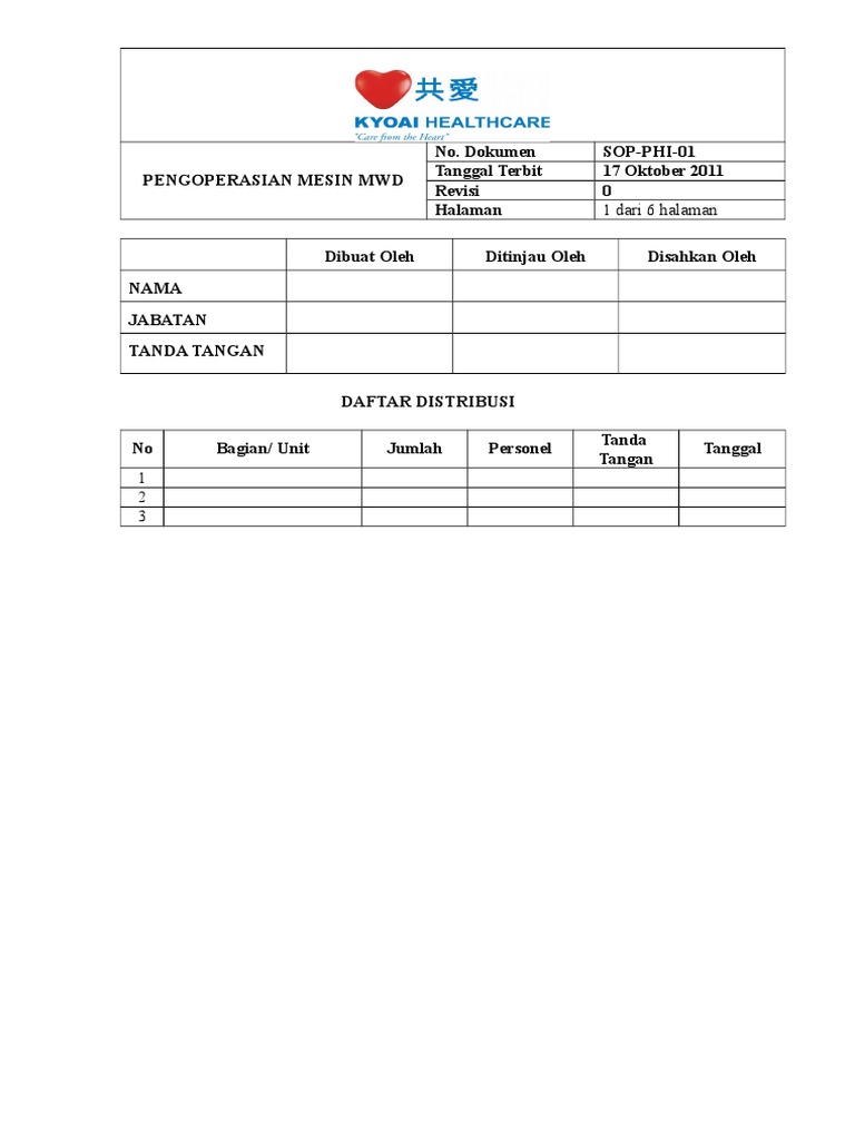 SOP Pengoperasian MWD | PDF