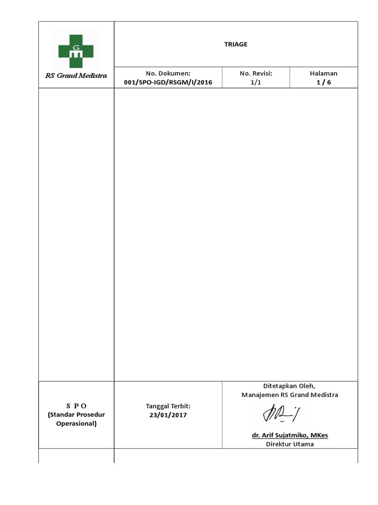 Sop Triase | PDF