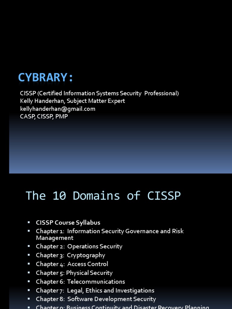 CISSP - 1 Information Security & Risk Management | PDF | Information ...